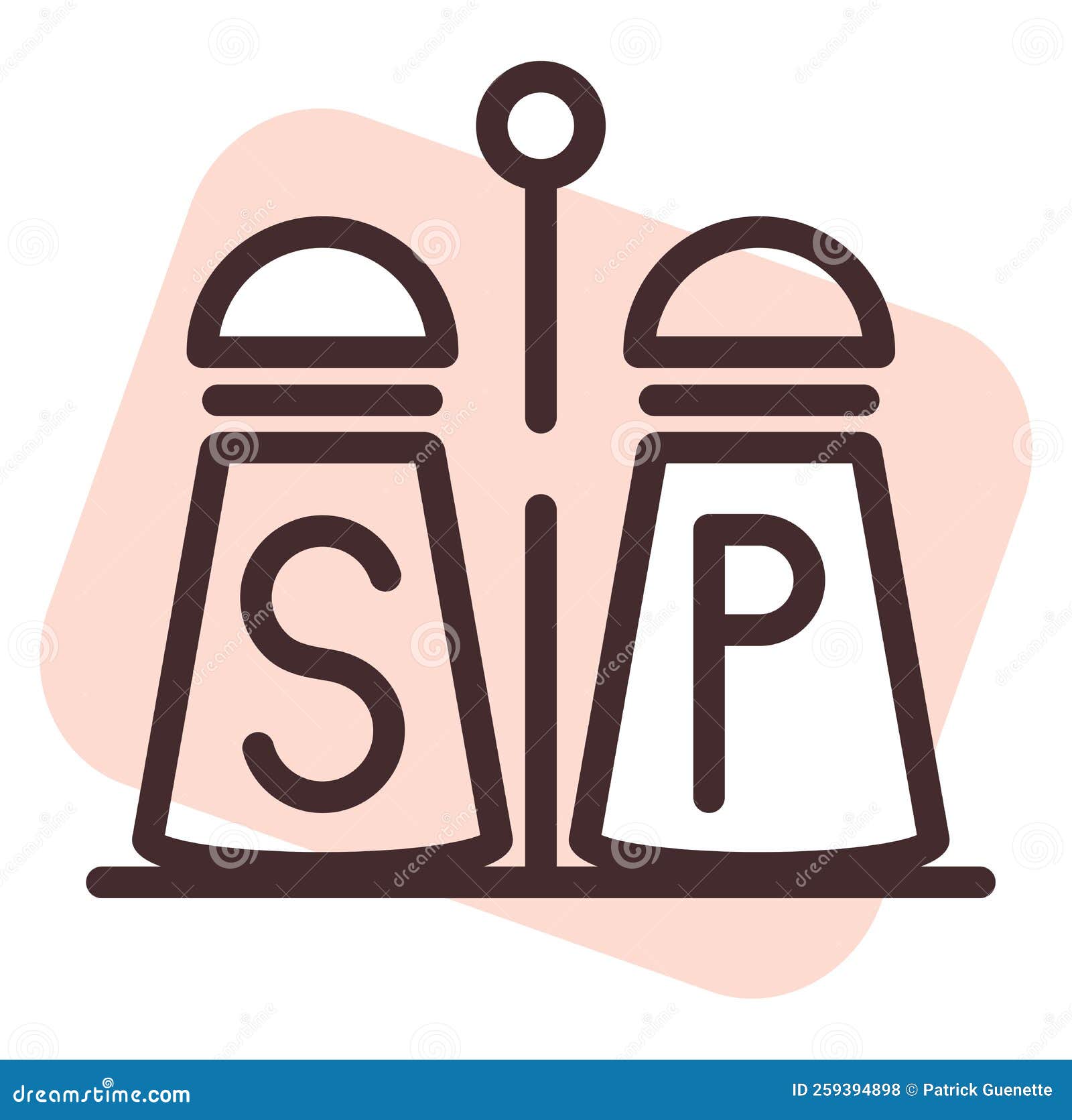 Restaurant Salt and Pepper Shakers, Icon Stock Vector - Illustration of ...