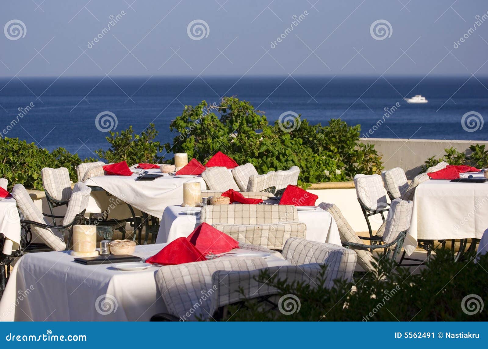 Restaurant with sea view stock image. Image of cafe, seaside - 5562491