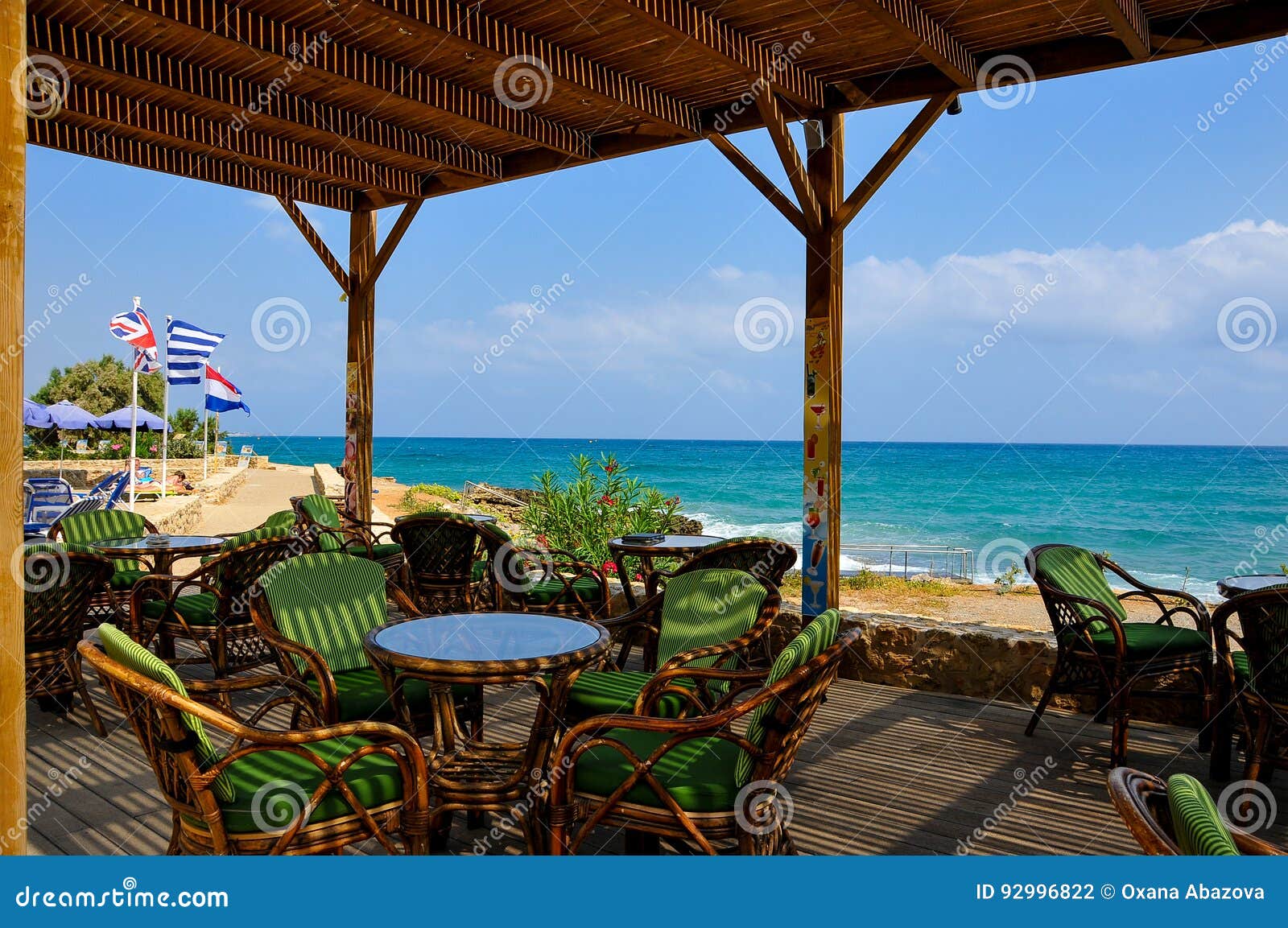 Restaurant by the sea stock photo. Image of blue, concepts - 92996822