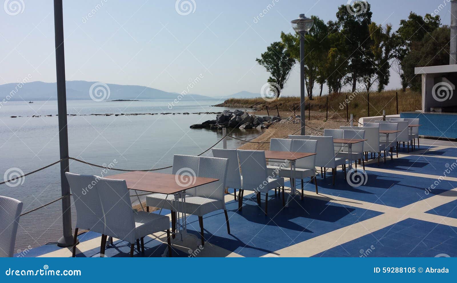 The Restaurant on the Seafront Stock Image - Image of seafront, view ...