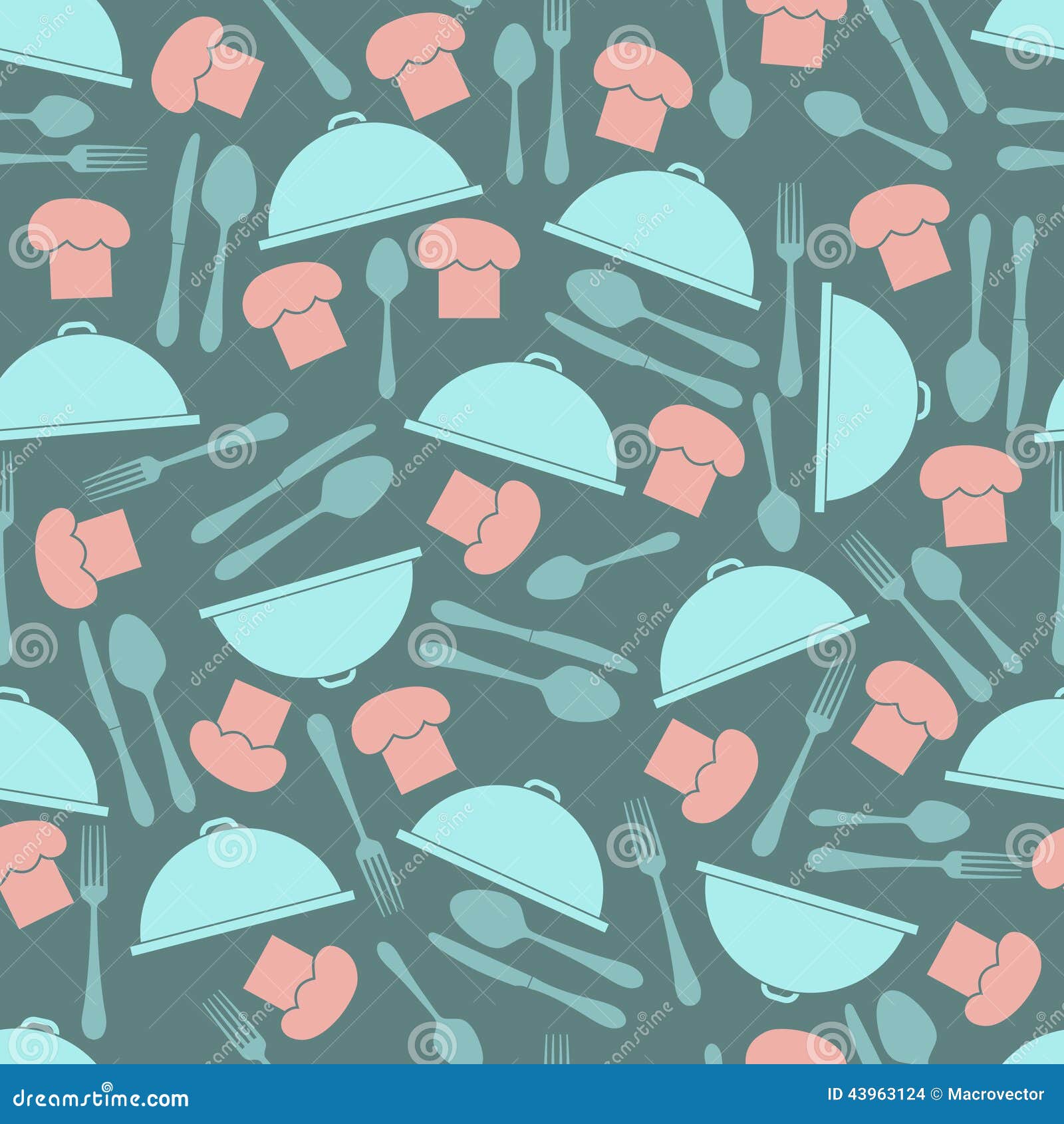 Restaurant Seamless Pattern Stock Vector - Illustration of spoon ...