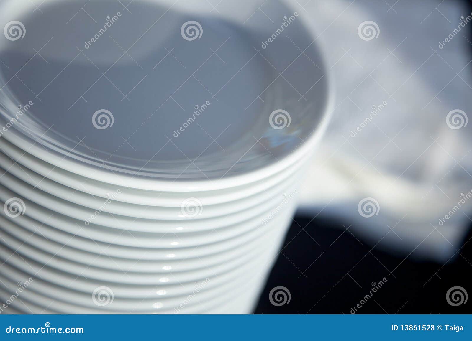 Restaurant Service / Stack of Plates Stock Photo - Image of party ...