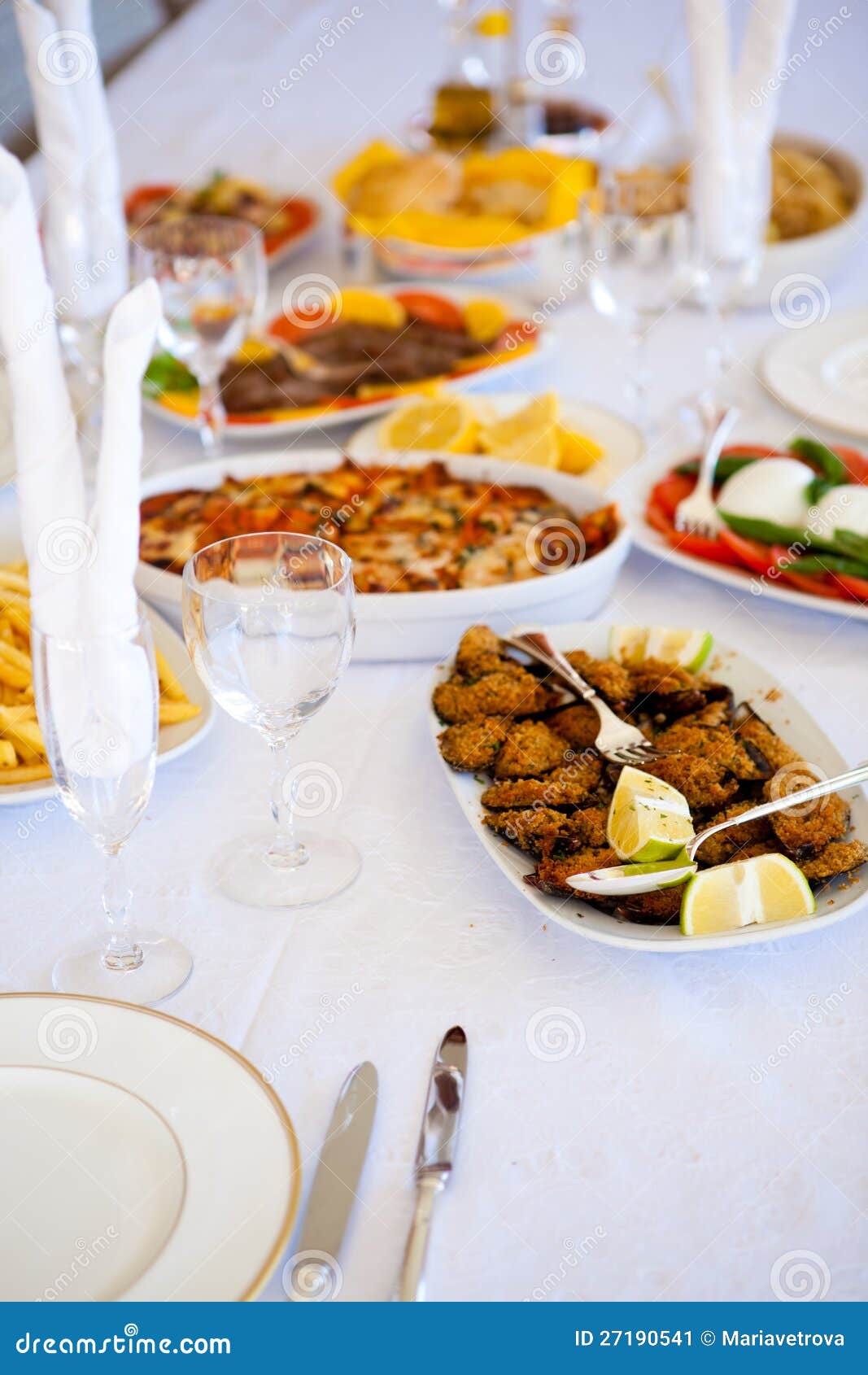 Restaurant Serving with Dishes and Food Stock Image - Image of cuisine ...