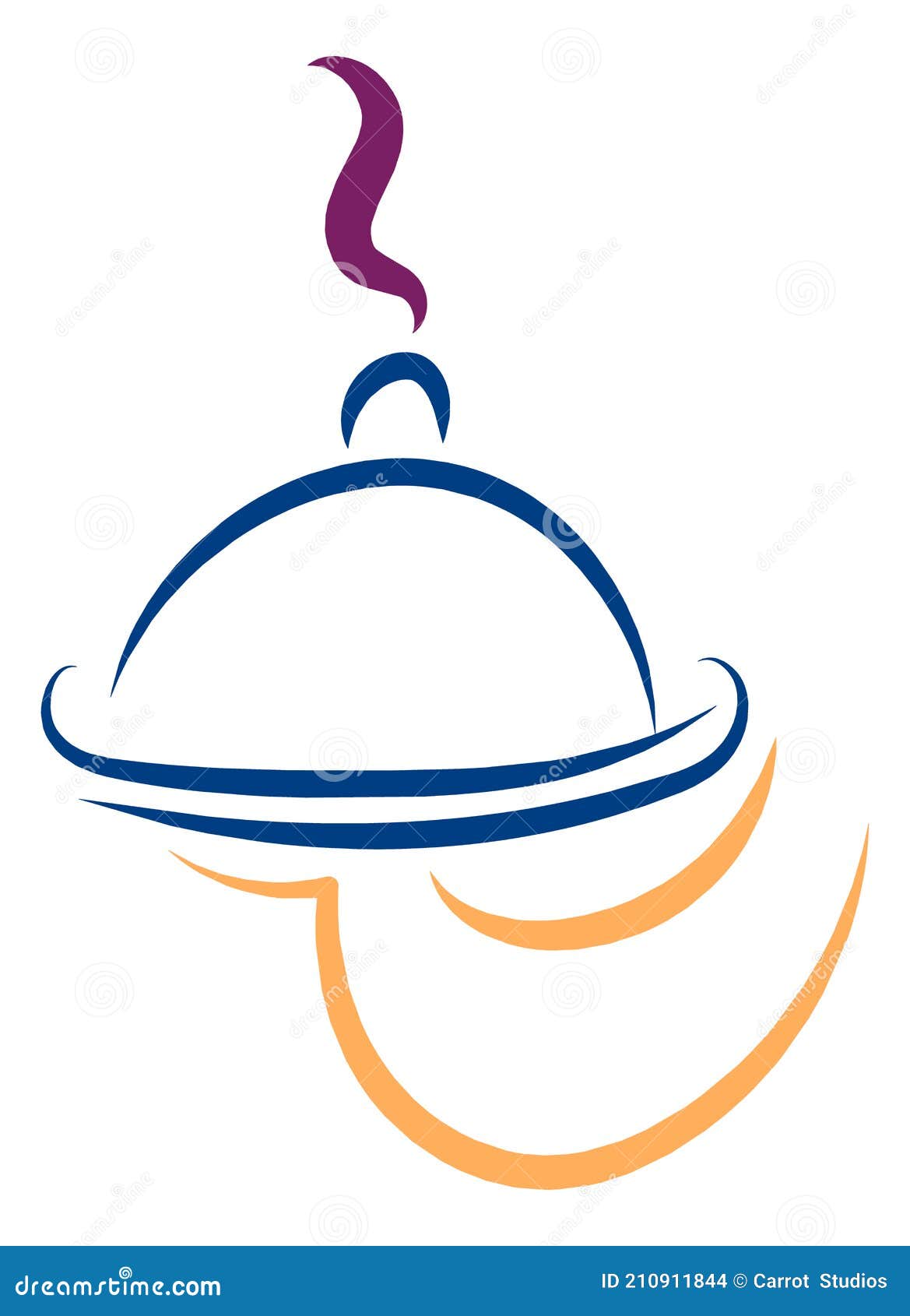 Restaurant, Serving Icon Logo Vector Stock Illustration - Illustration ...