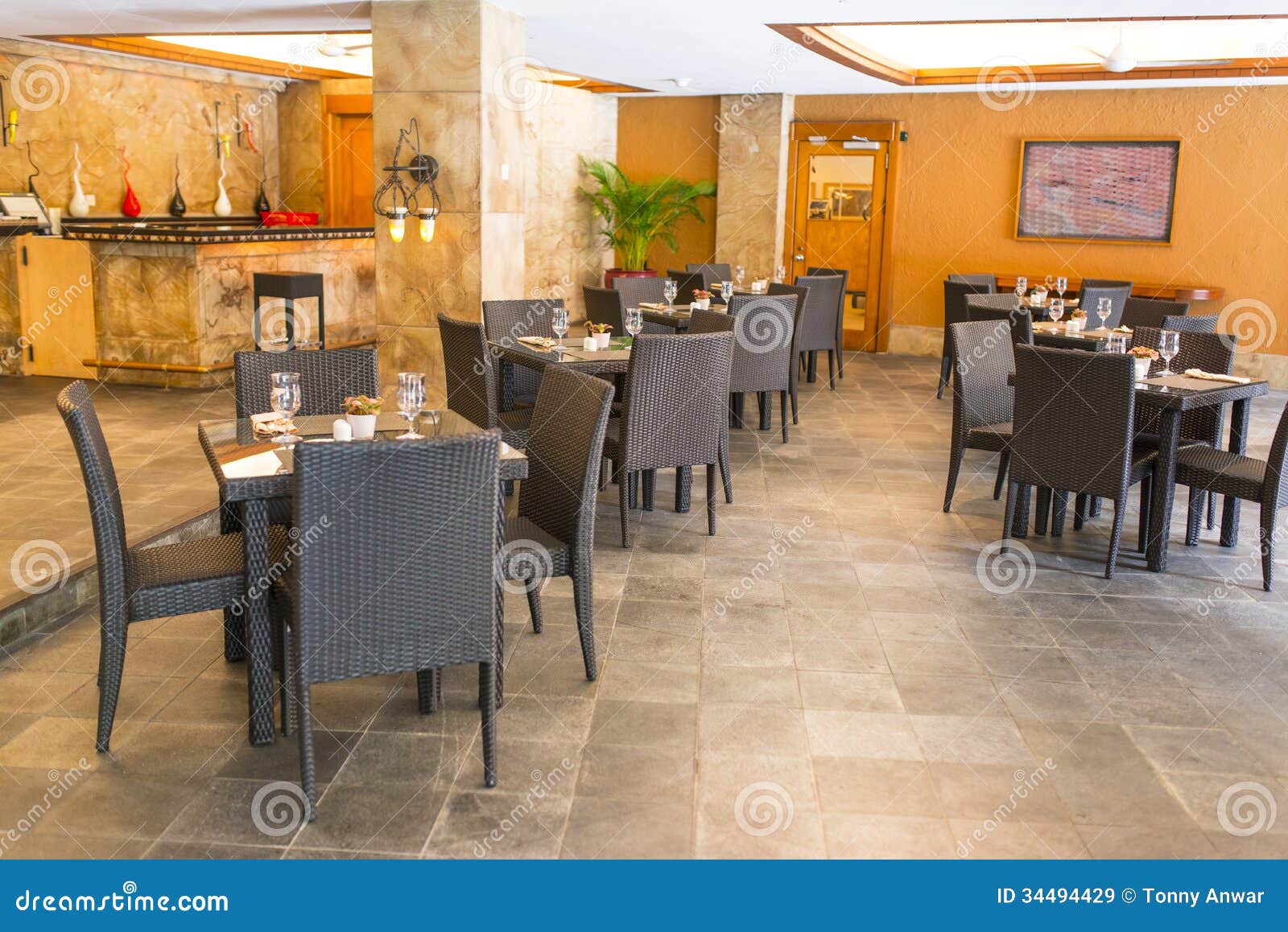 Restaurant Setup stock image. Image of cafe, furniture - 34494429