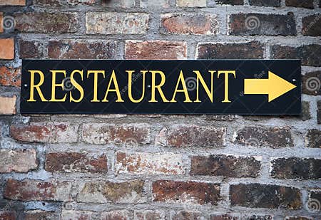 Restaurant Sign stock image. Image of arrow, ireland - 11195009