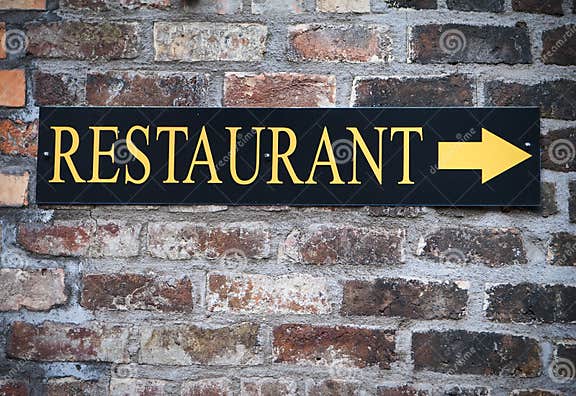 Restaurant Sign stock image. Image of arrow, ireland - 11195009
