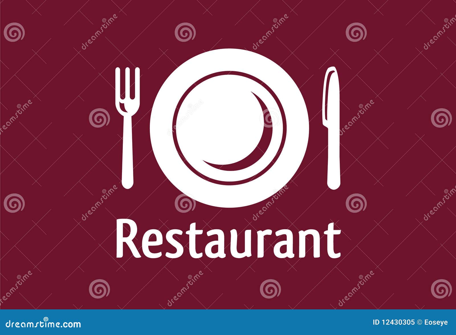 Restaurant sign stock illustration. Illustration of sign - 12430305