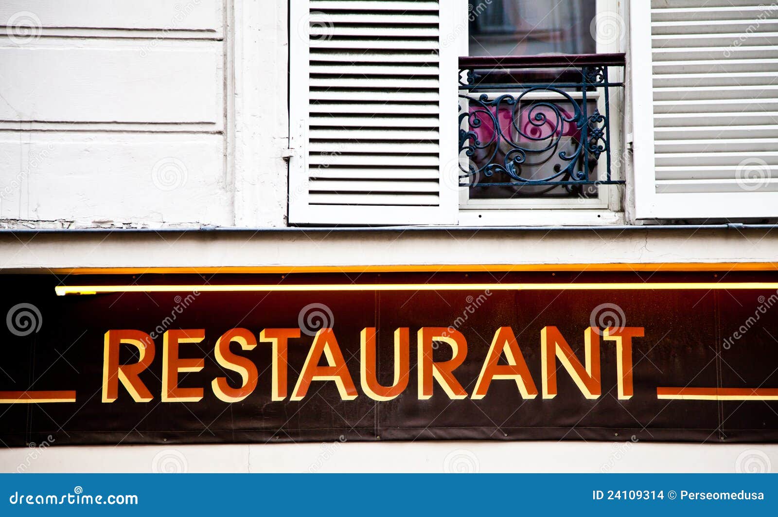 Restaurant sign stock photo. Image of angle, city, shop - 24109314