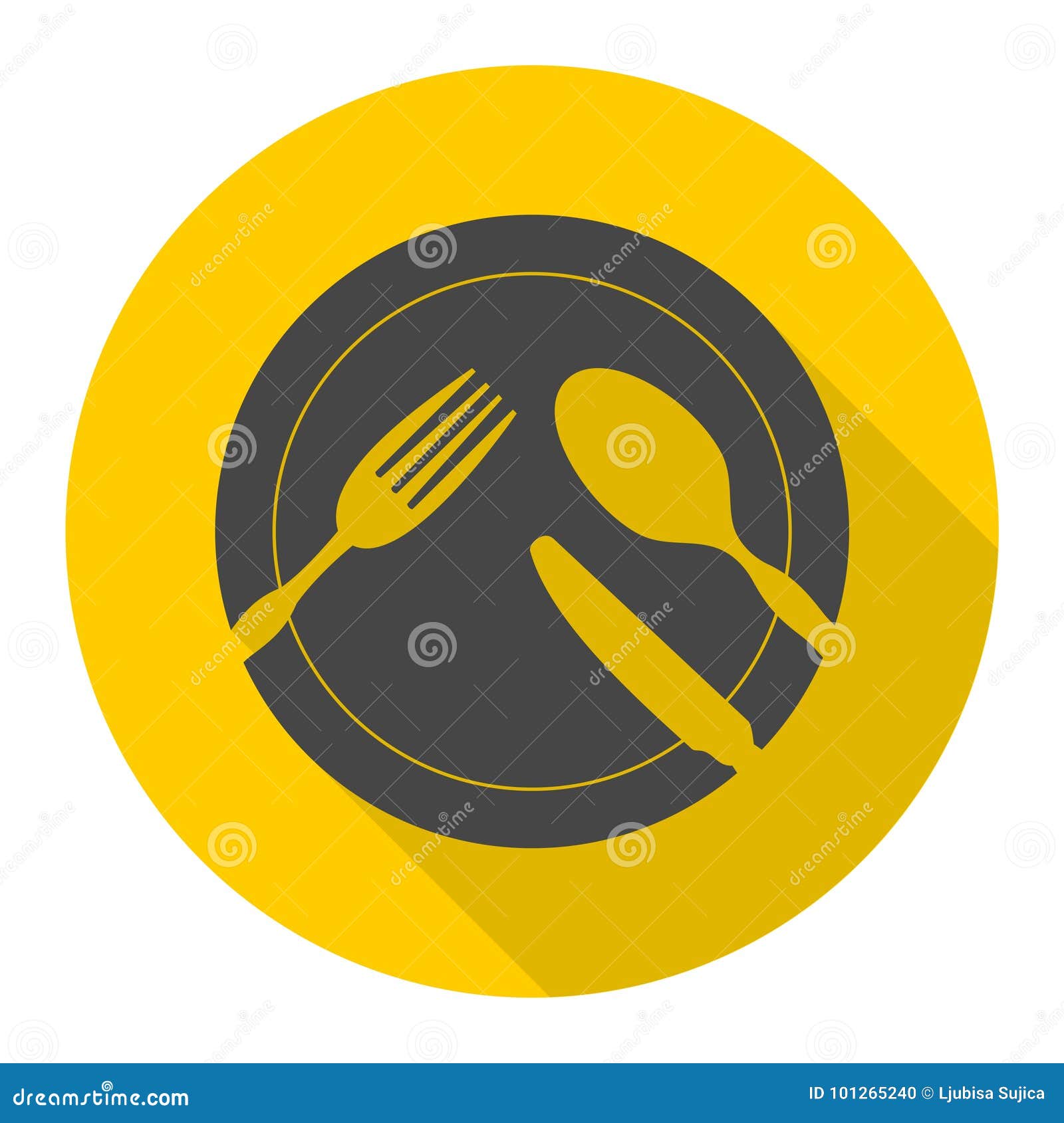 Restaurant Sign with Spoon, Fork and Knife Icon Stock Vector ...