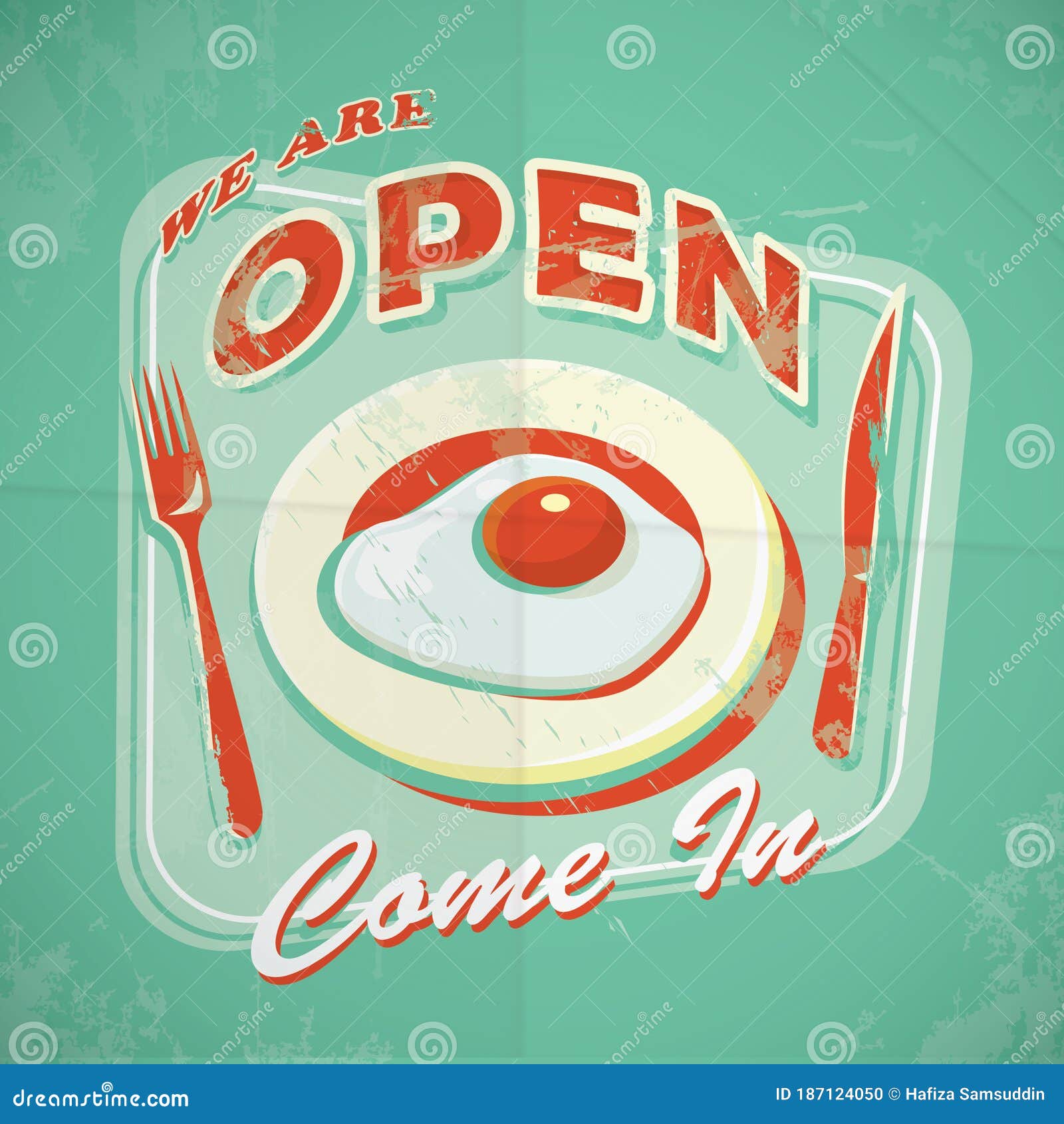 Restaurant Signage. Vector Illustration Decorative Design Stock Vector ...