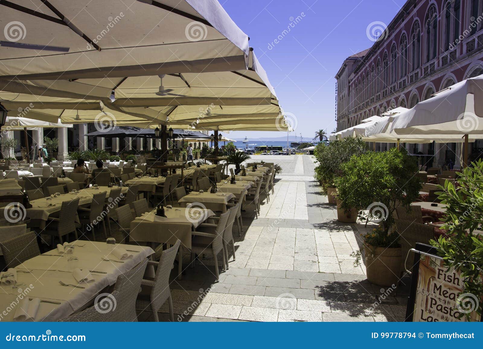 Restaurant in Split - Croatia Stock Photo - Image of tourists, famous ...