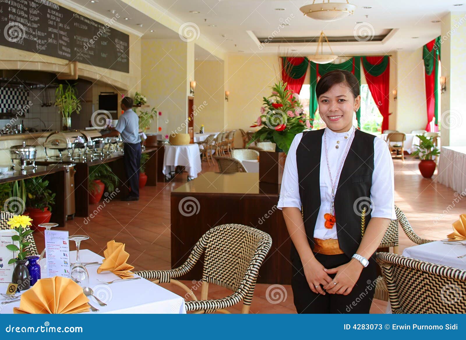 Restaurant staff stock image. Image of restaurant, dinning - 4283073