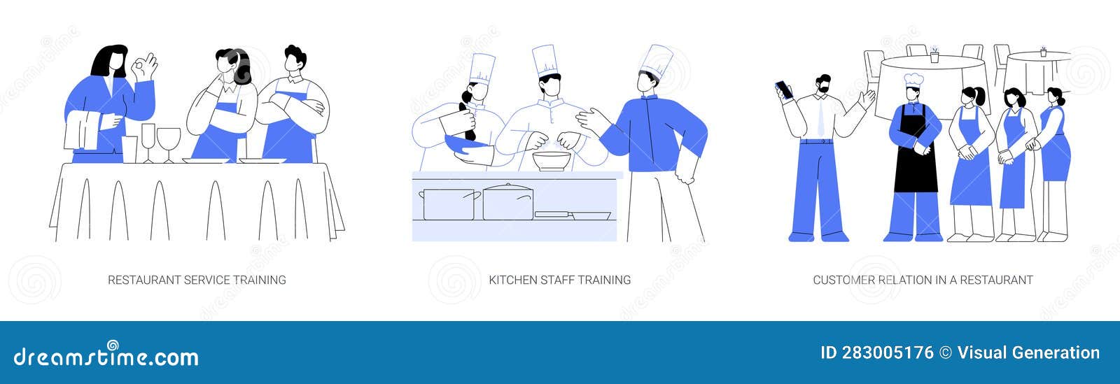Restaurant Staff Training Abstract Concept Vector Illustrations. Stock ...