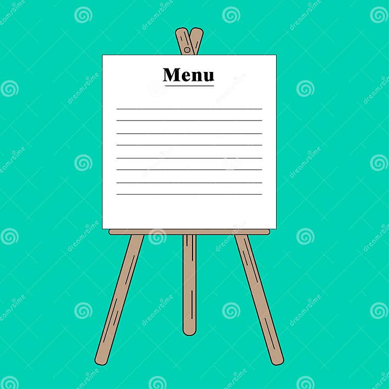 Restaurant or Cafe Standing Menu Boards for Displaying Menus Stock ...