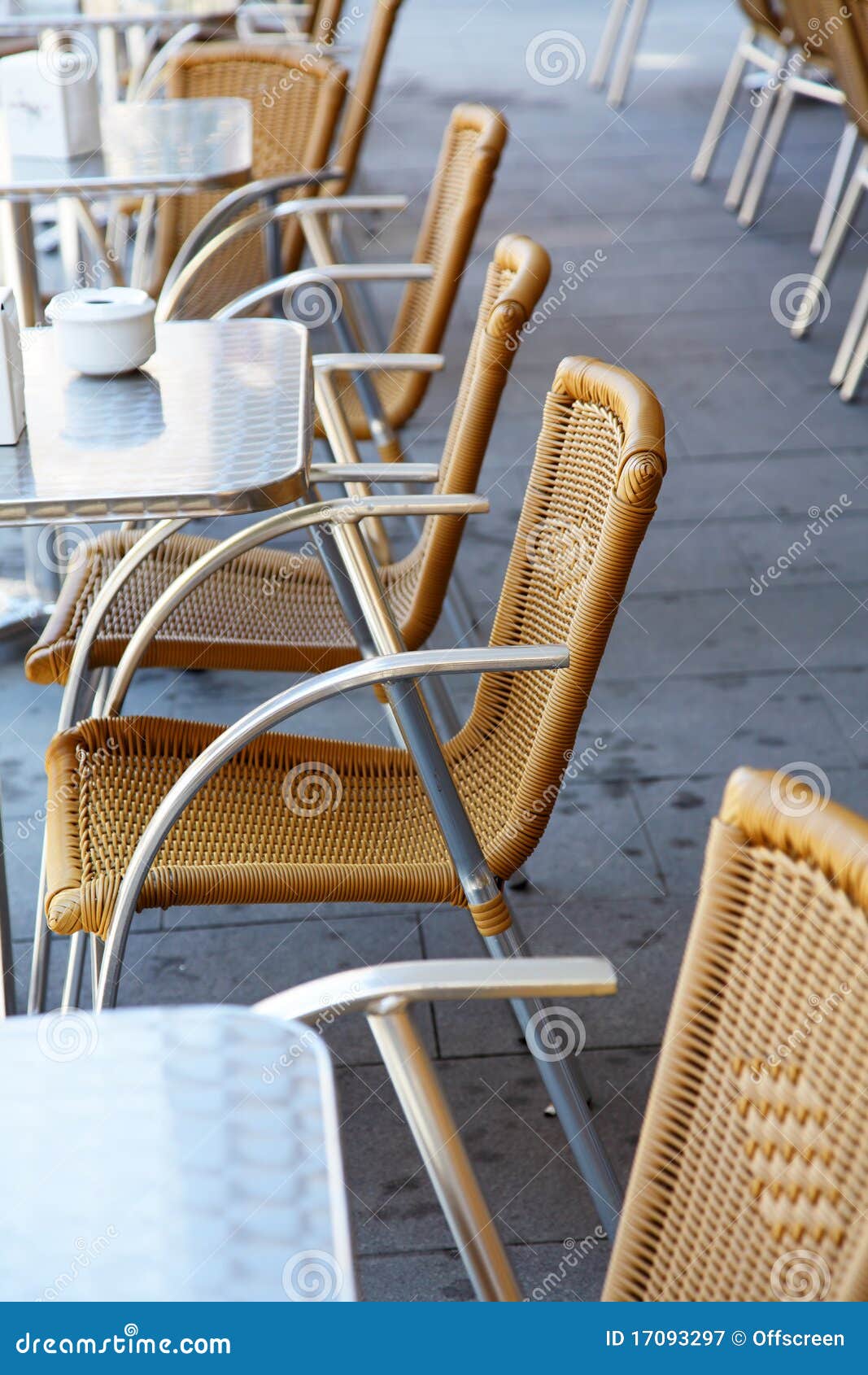 Restaurant in the street stock image. Image of chair - 17093297