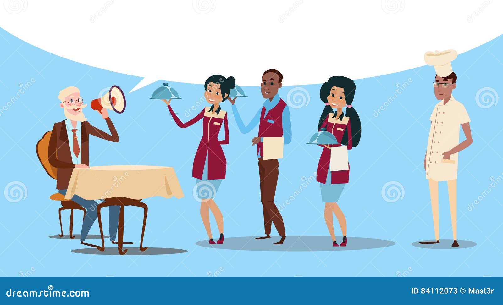 Mix Race Cafe Visitors Chatting During Video Call With Friends In Web ...