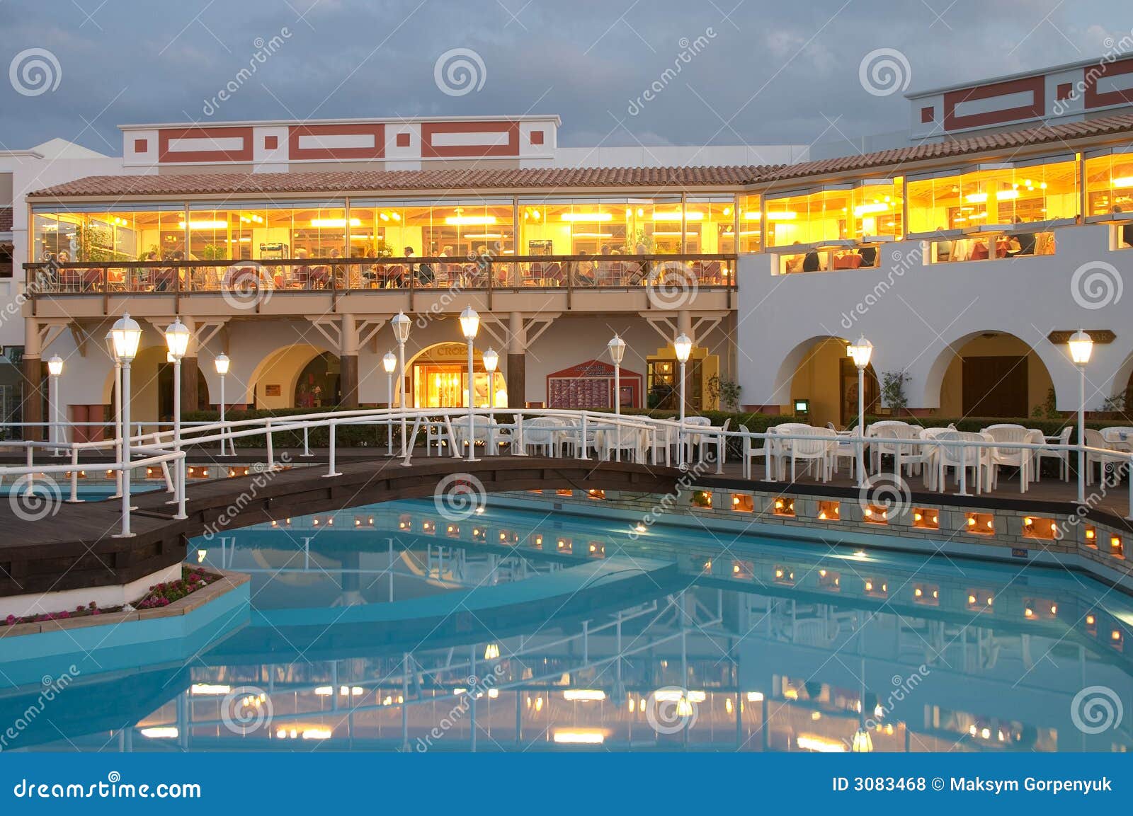 Restaurant And Swimming Pool Picture. Image: 3083468