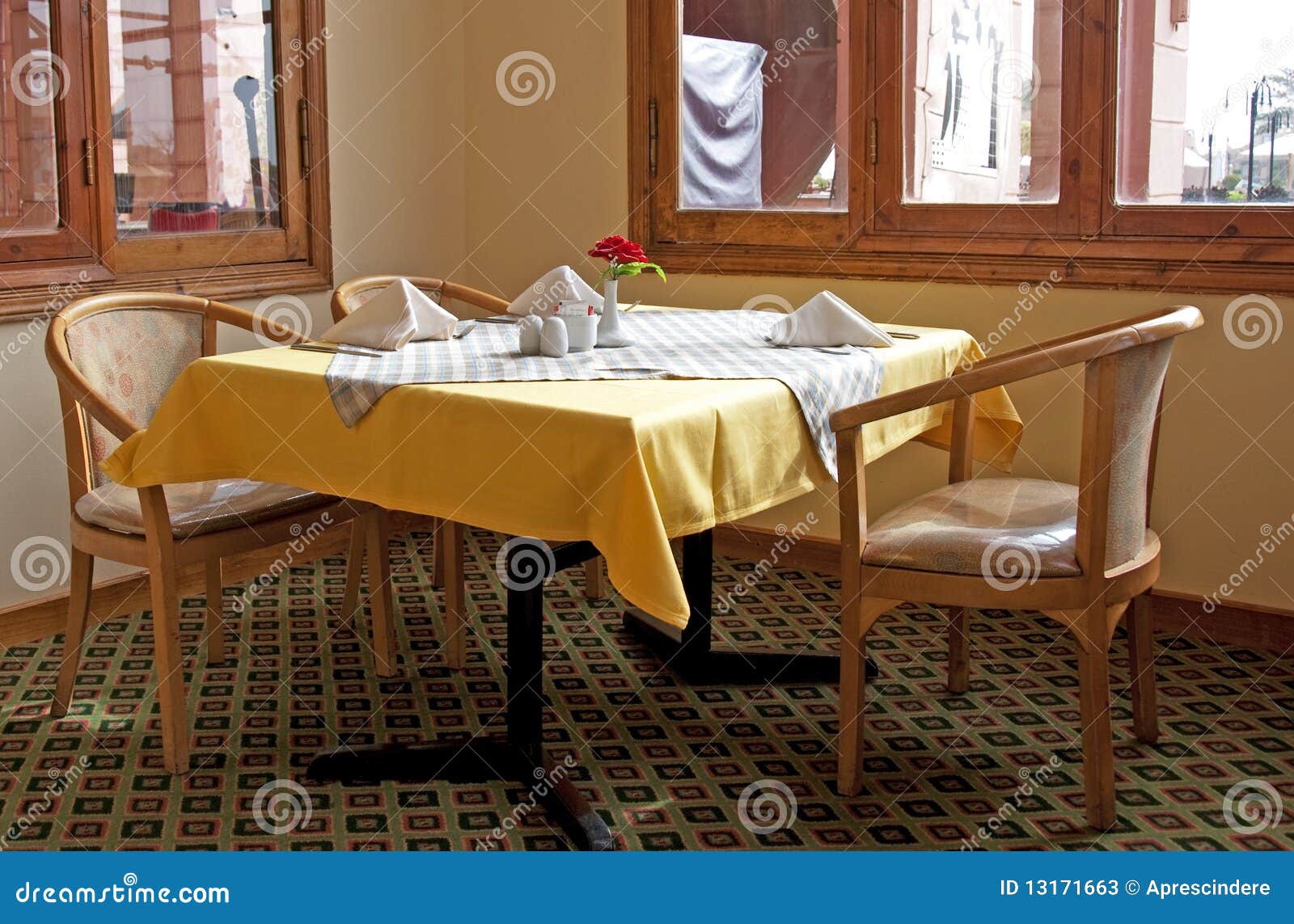 Restaurant table stock image. Image of dinner, food, drink - 13171663