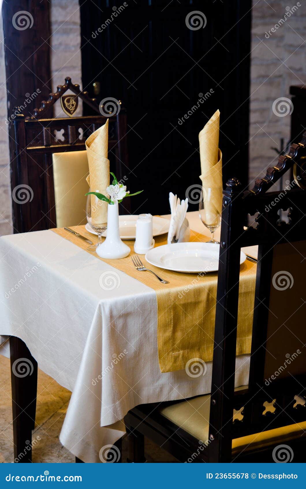Restaurant table stock photo. Image of making, interior - 23655678