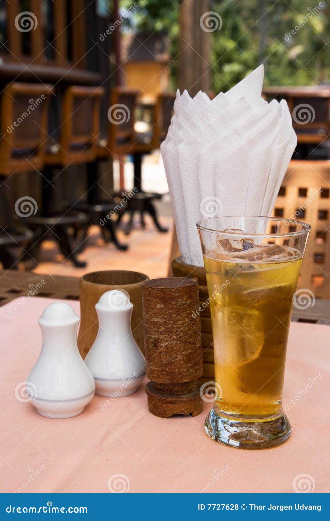 Restaurant table with beer stock photo. Image of cold - 7727628