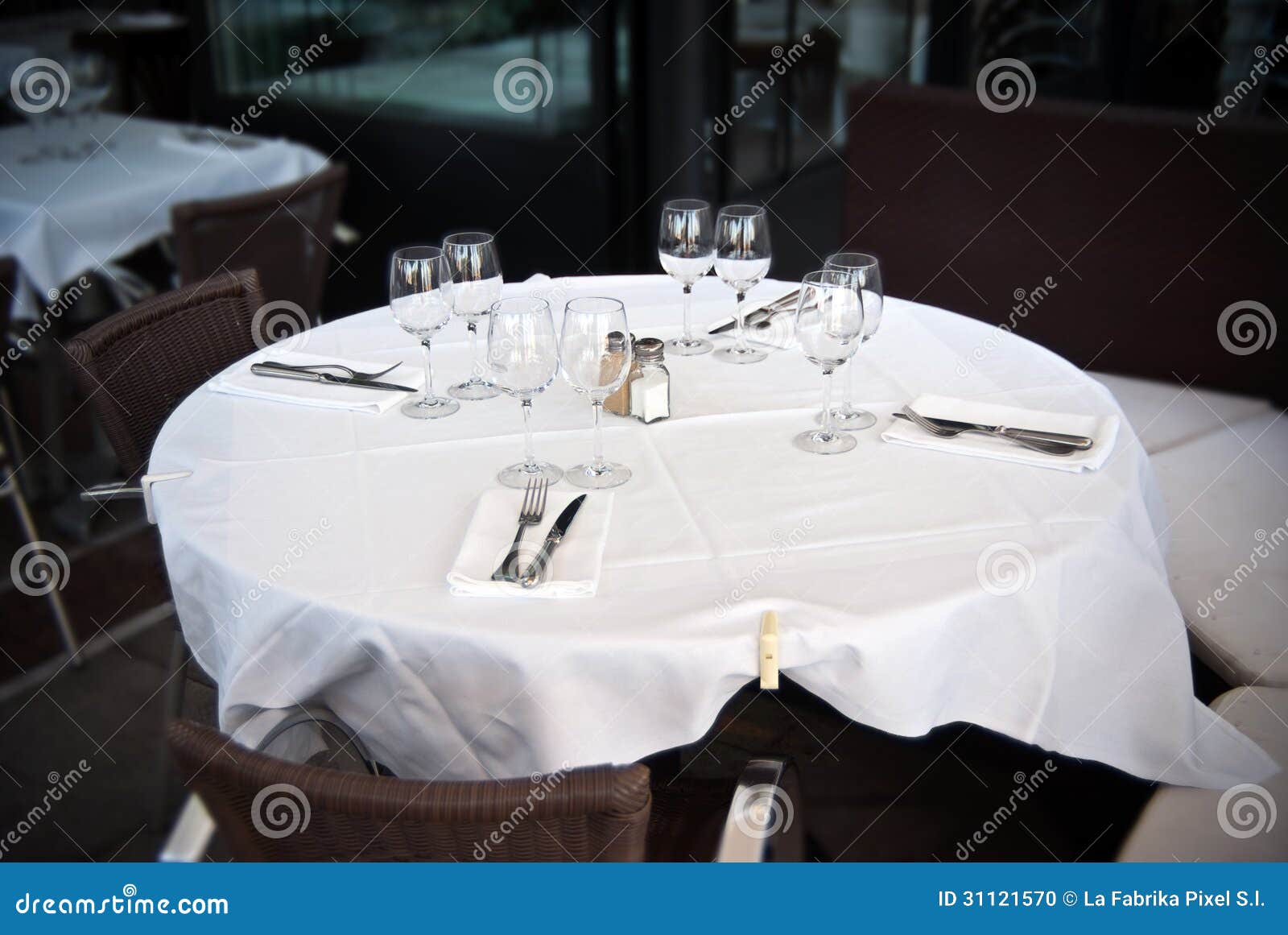 Restaurant, table for four stock photo. Image of empty - 31121570
