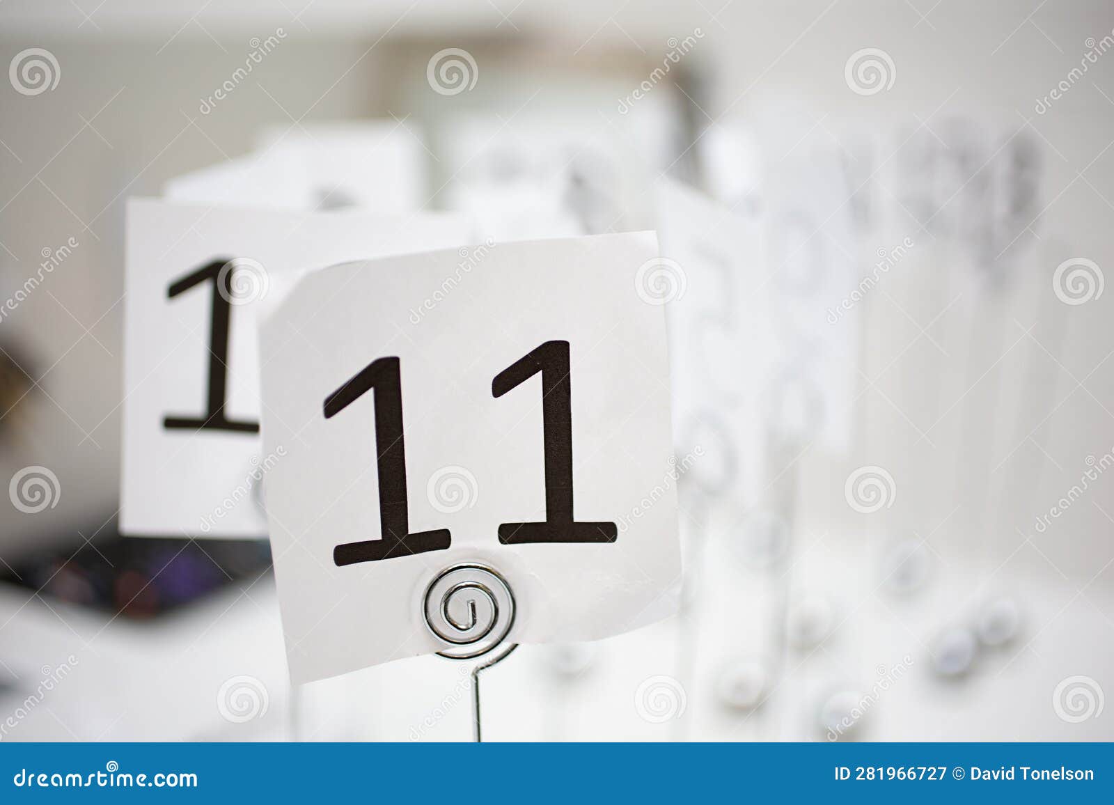 Restaurant table number 11 stock image. Image of message - 281966727