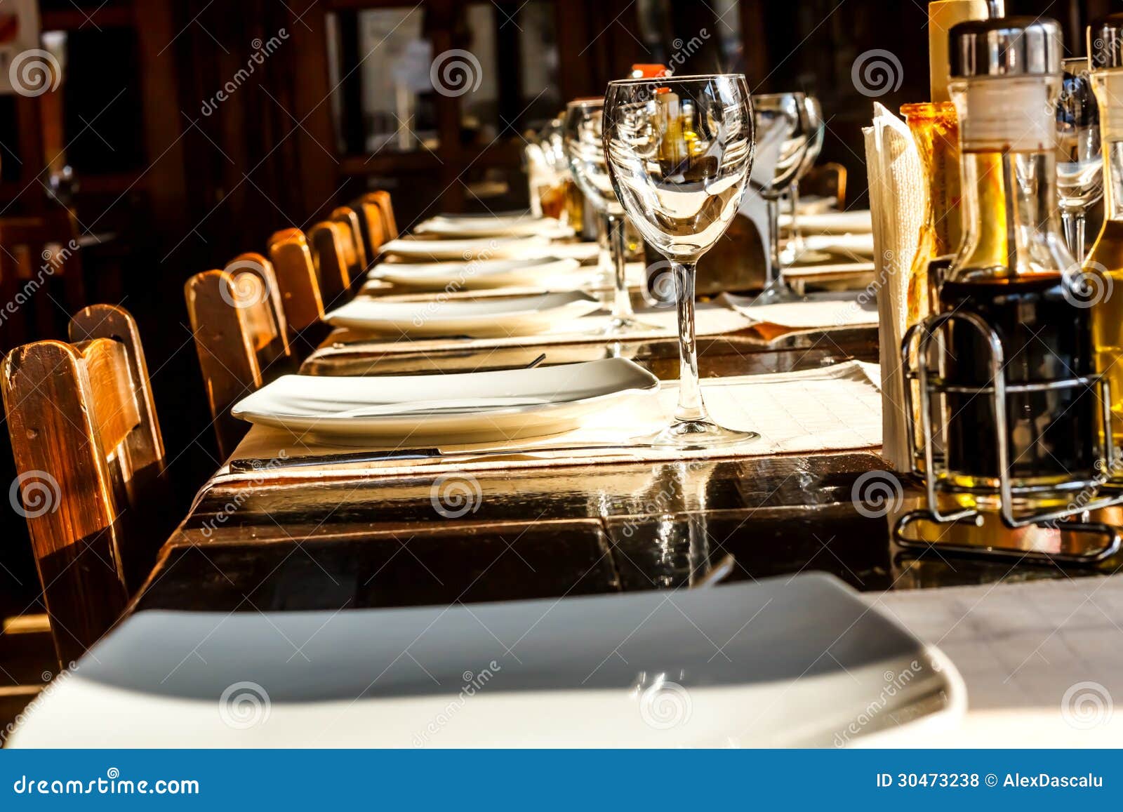 Restaurant table stock photo. Image of close, natural - 30473238