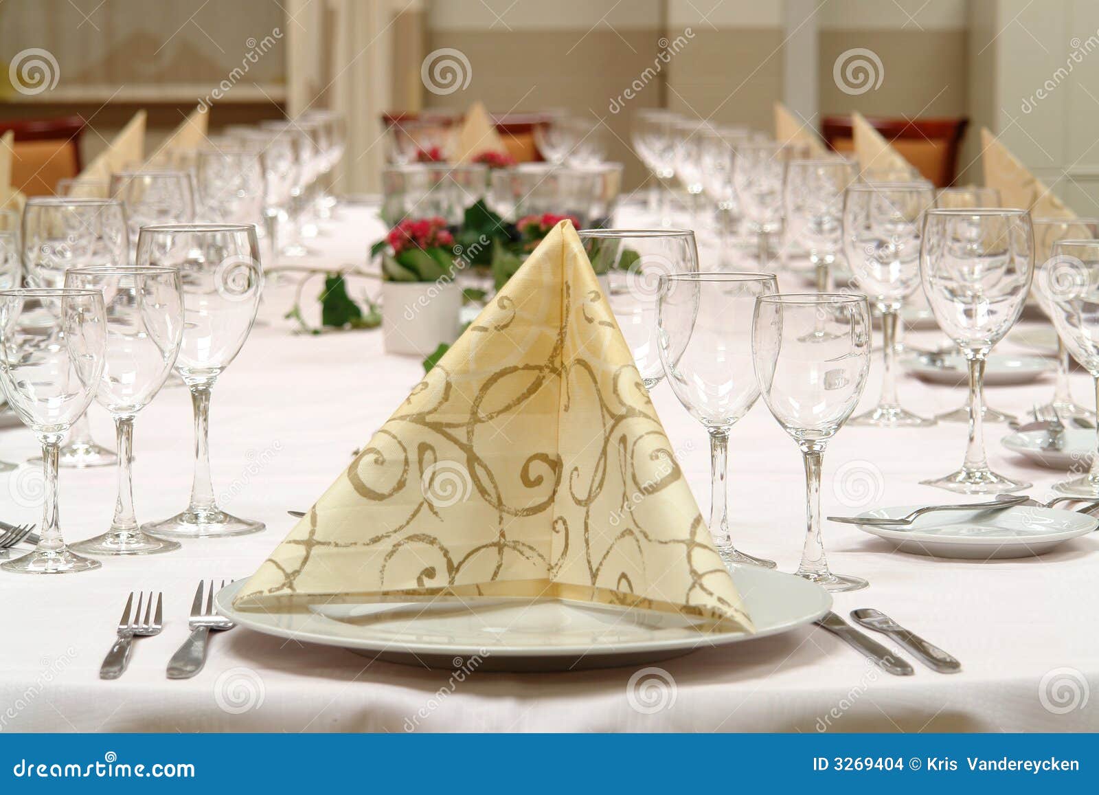 Restaurant table setting stock photo. Image of dinner - 3269404