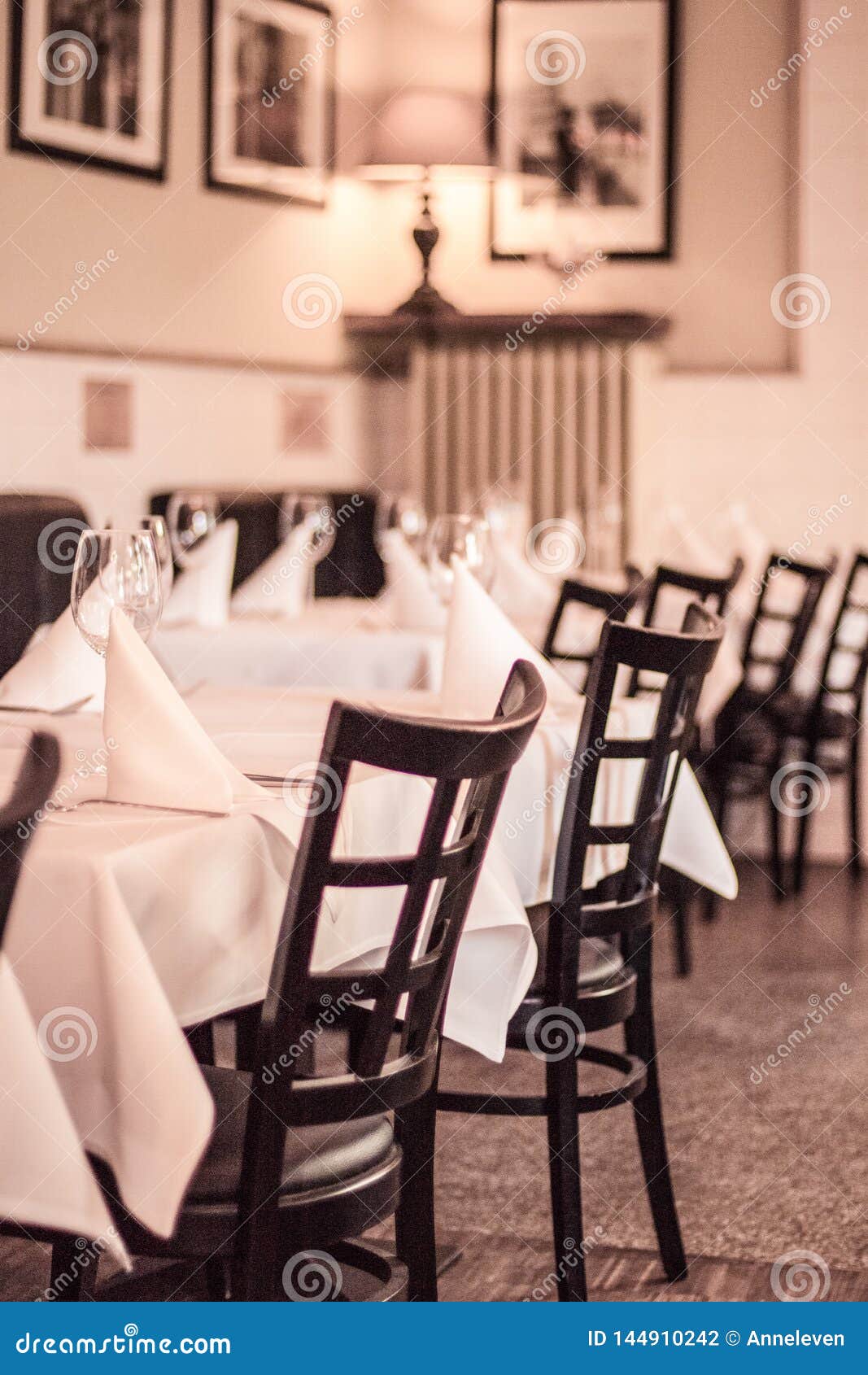 Restaurant Table Setting, Classic Interior Decor Stock Photo - Image of ...
