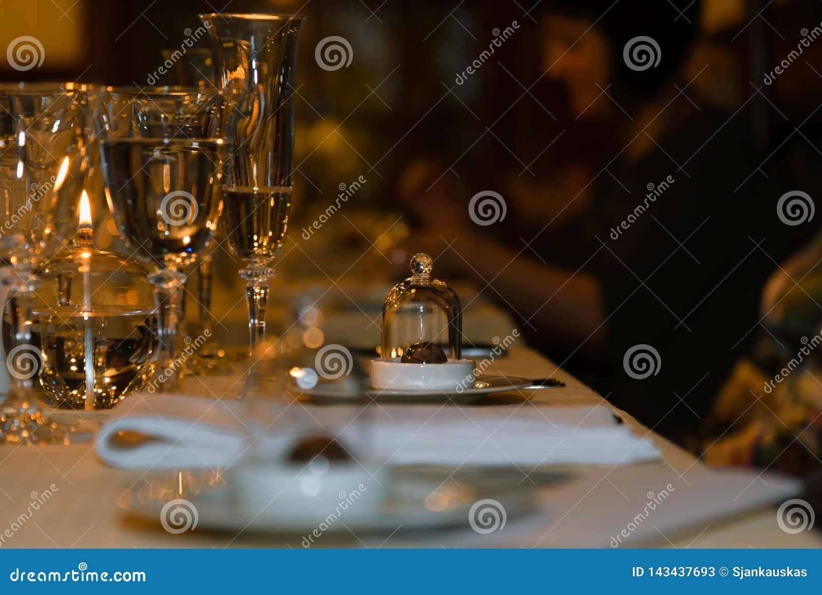 Eating Dinner at the Restaurant, Party, Celebration Stock Image - Image ...