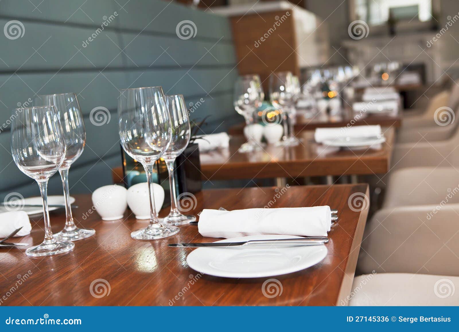 Restaurant table setup stock photo. Image of hospitality - 27145336