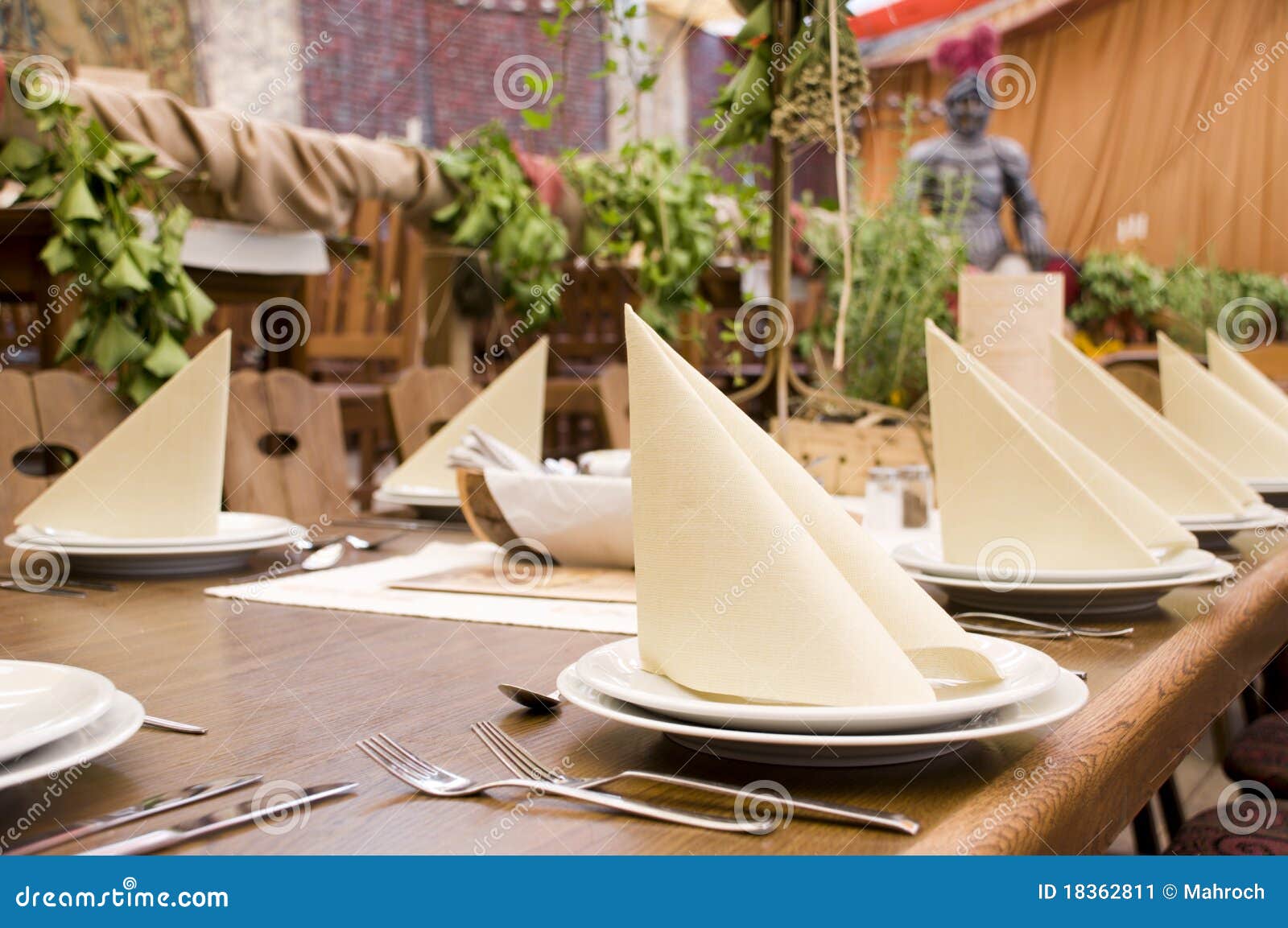 Restaurant table spread stock image. Image of romantic - 18362811