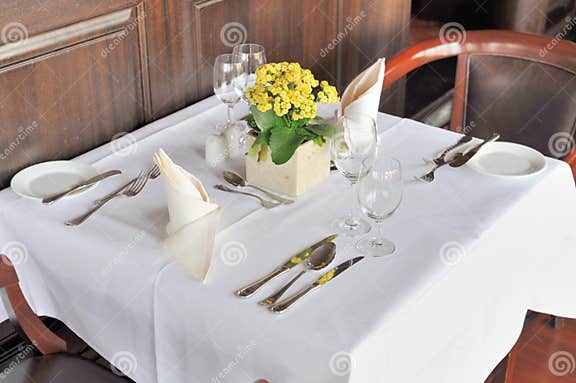 Restaurant table for two stock image. Image of place - 10320405