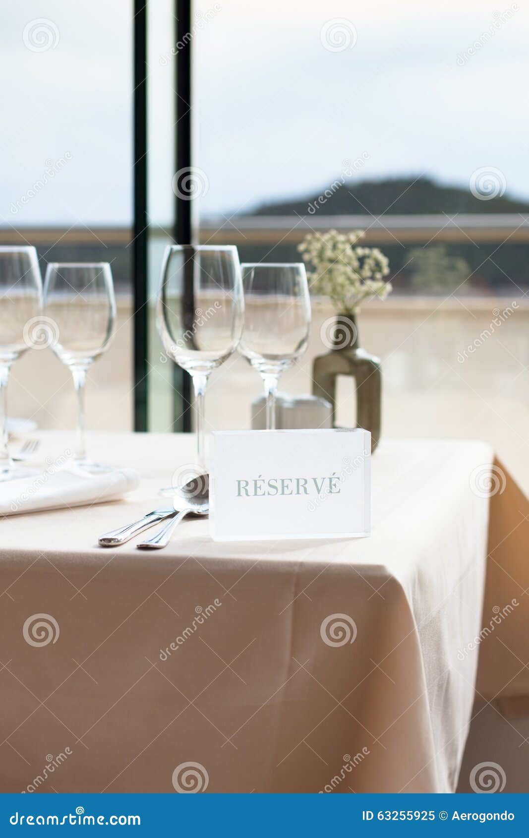 Restaurant Table by the Window Stock Image - Image of luxury, knife ...