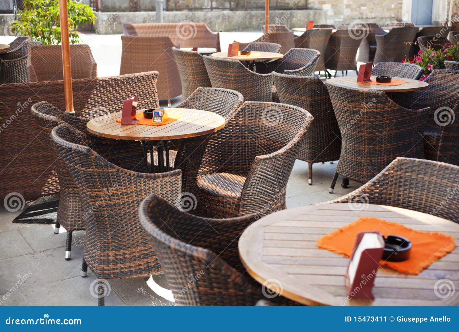 Restaurant tables stock image. Image of evening, cloth - 15473411