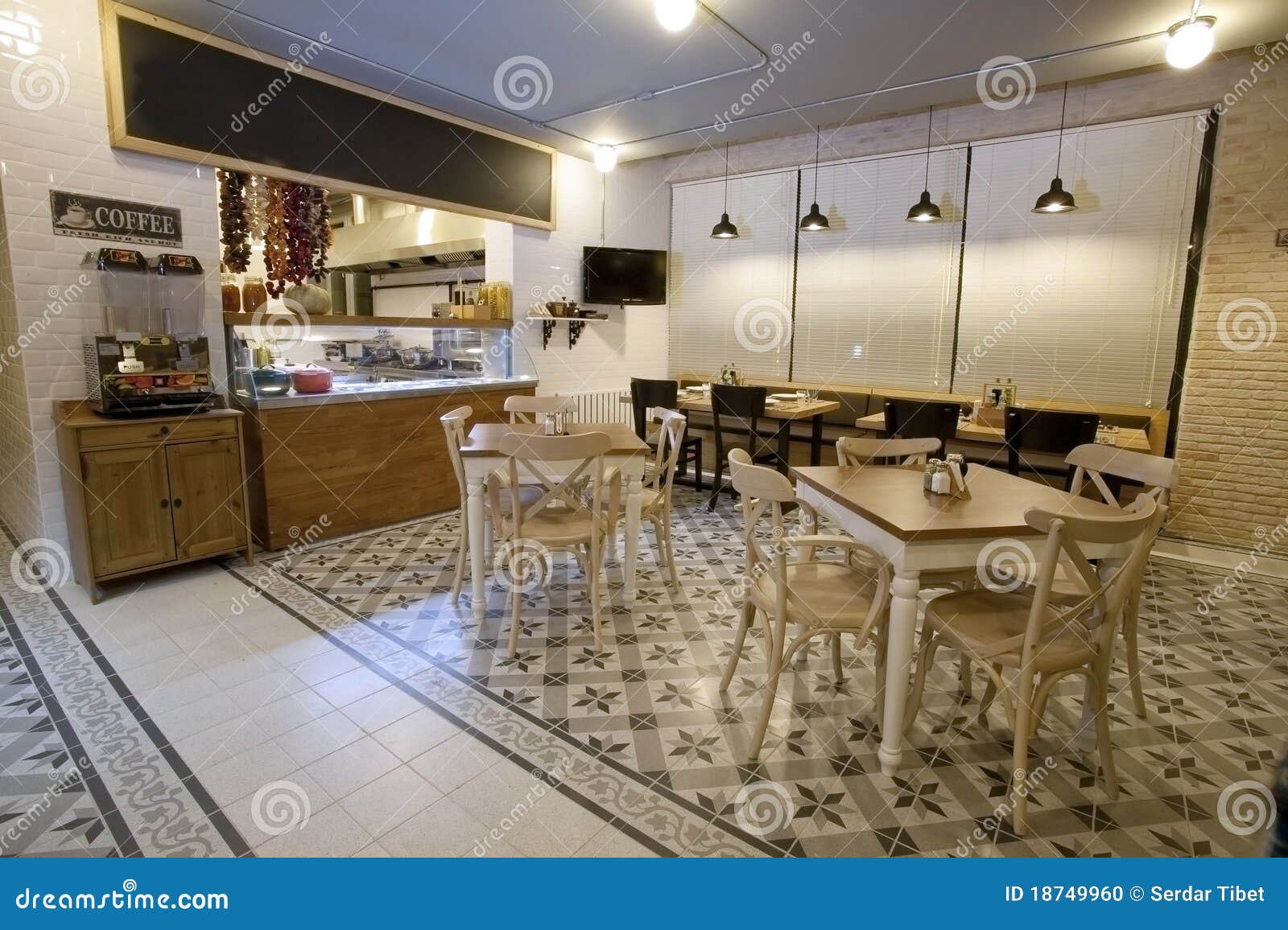 Restaurant tables stock photo. Image of dining, interior - 18749960