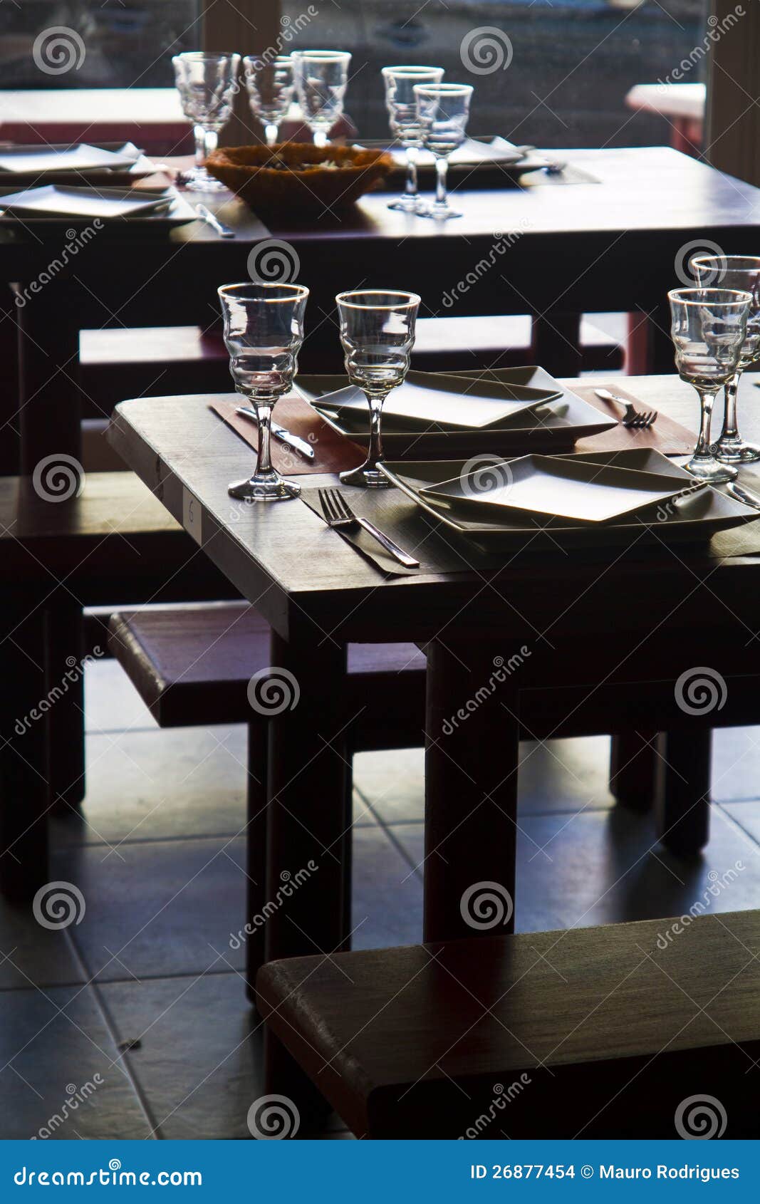 Restaurant tables stock photo. Image of knife, color - 26877454