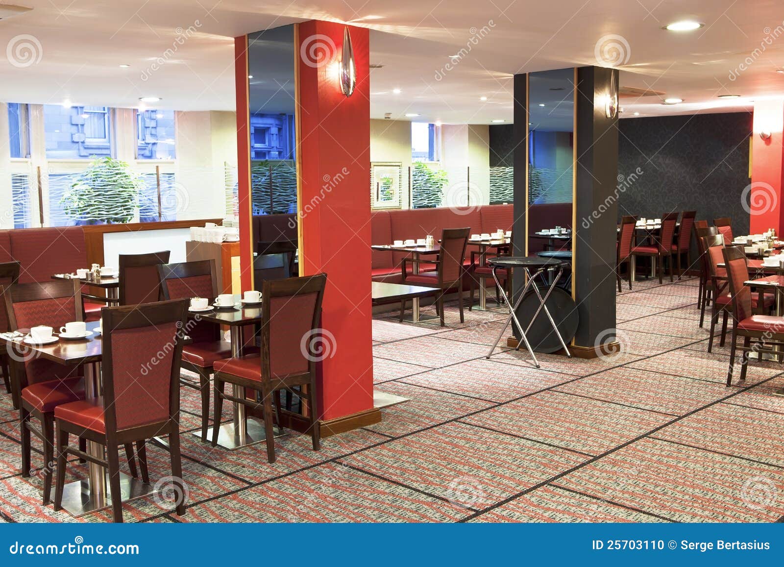 Restaurant Tables Setup for Breakfast Stock Photo - Image of formal ...