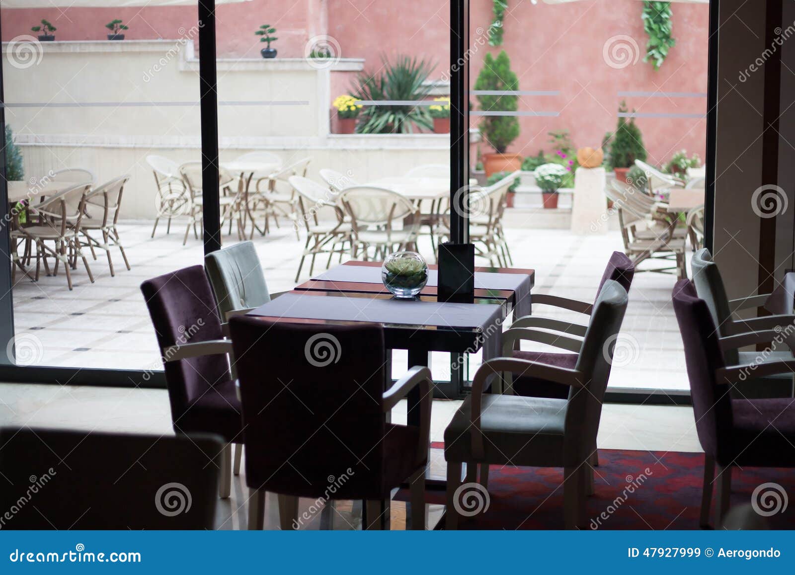 Restaurant Tables by the Window Stock Image - Image of brasserie ...