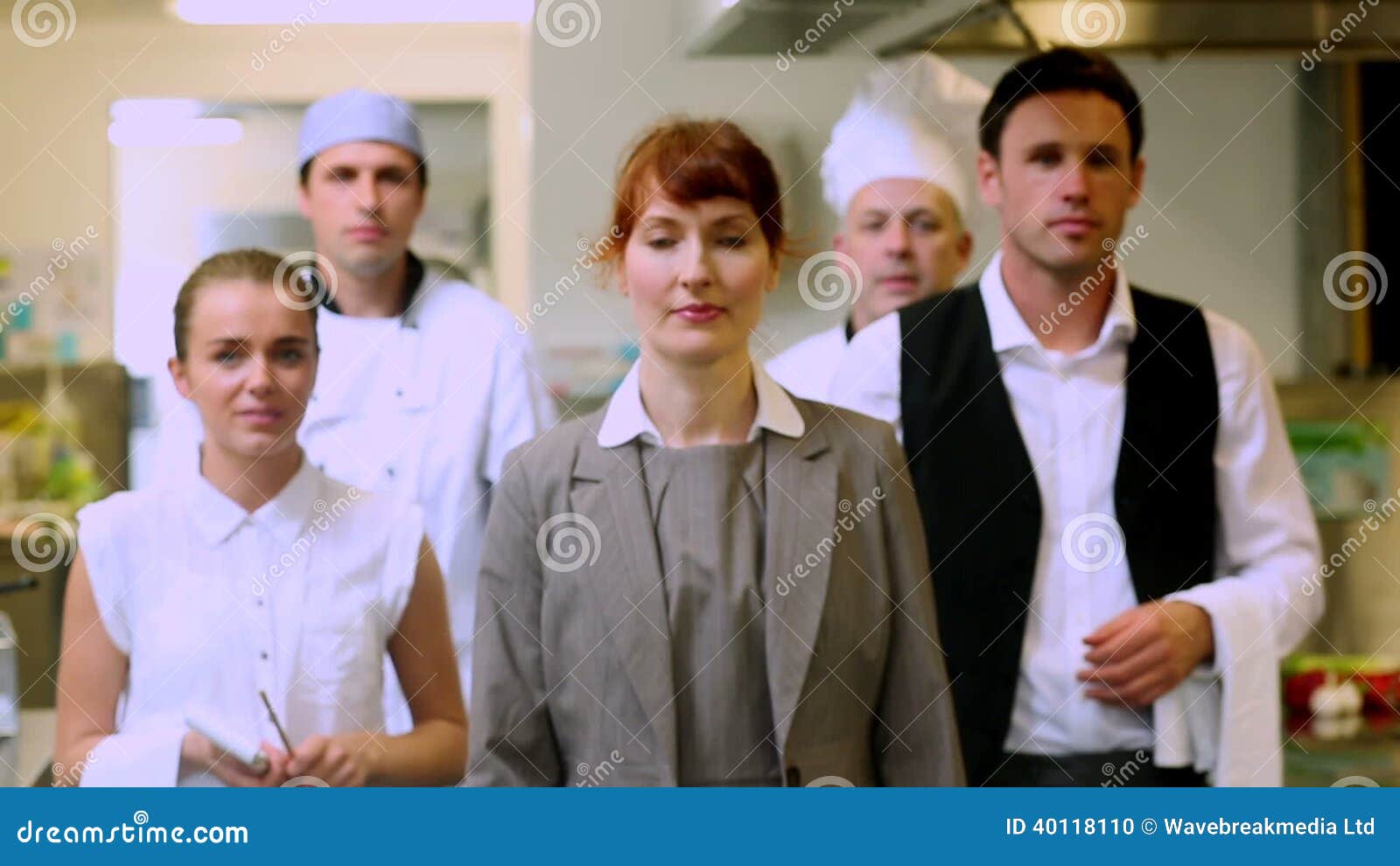 Restaurant Team Posing Together Smiling at Camera Stock Footage - Video ...