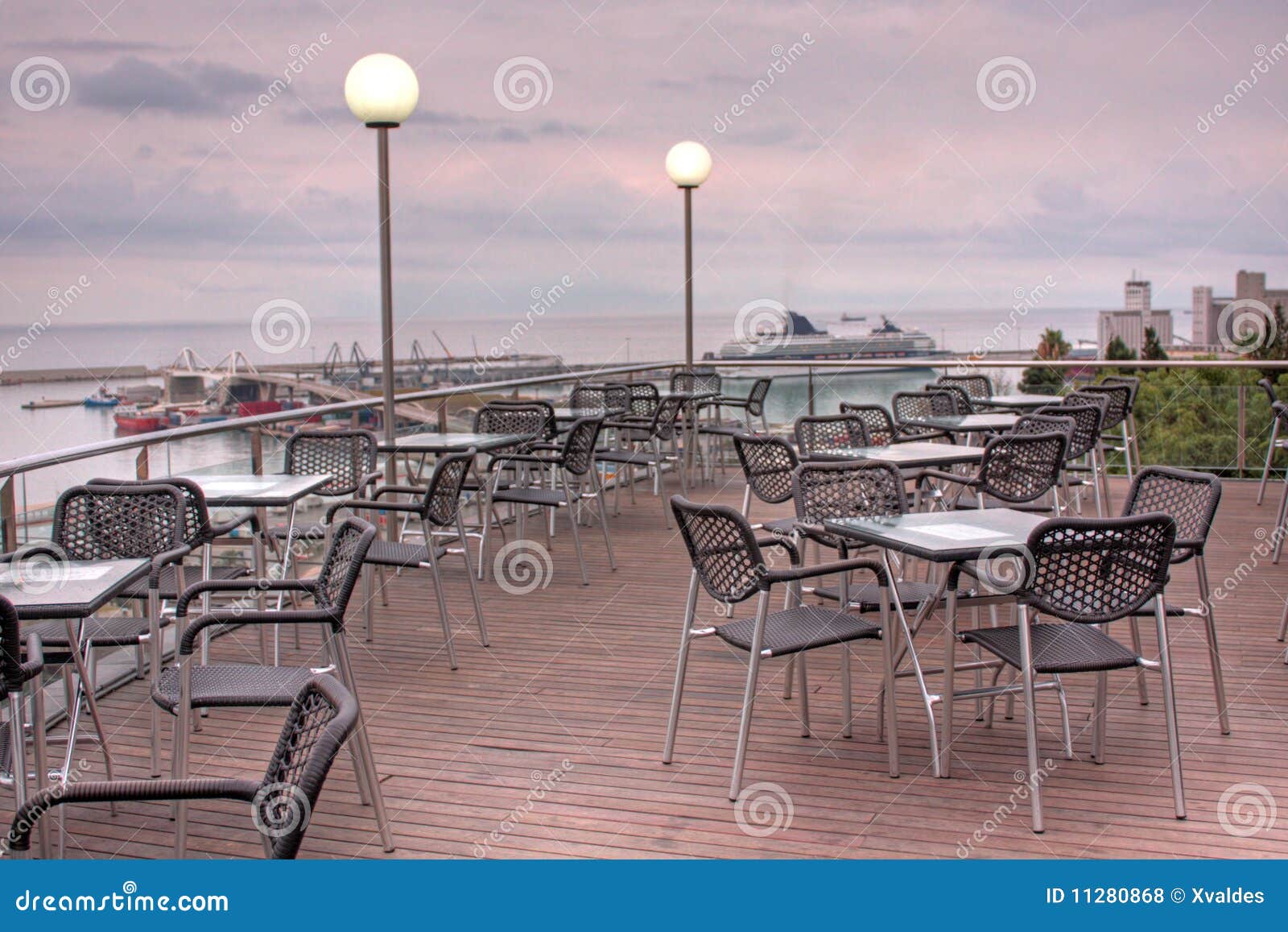 Restaurant terrace stock photo. Image of city, cafe, lamps - 11280868