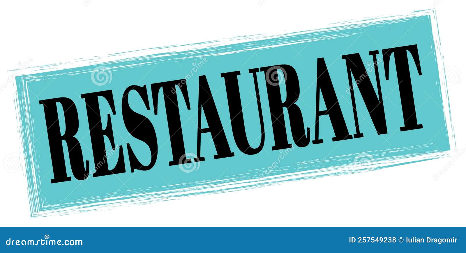 RESTAURANT Text Written on Blue-black Stamp Sign Stock Illustration ...