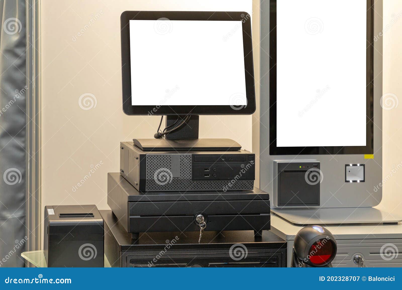 Restaurant Till System stock image. Image of printer - 202328707