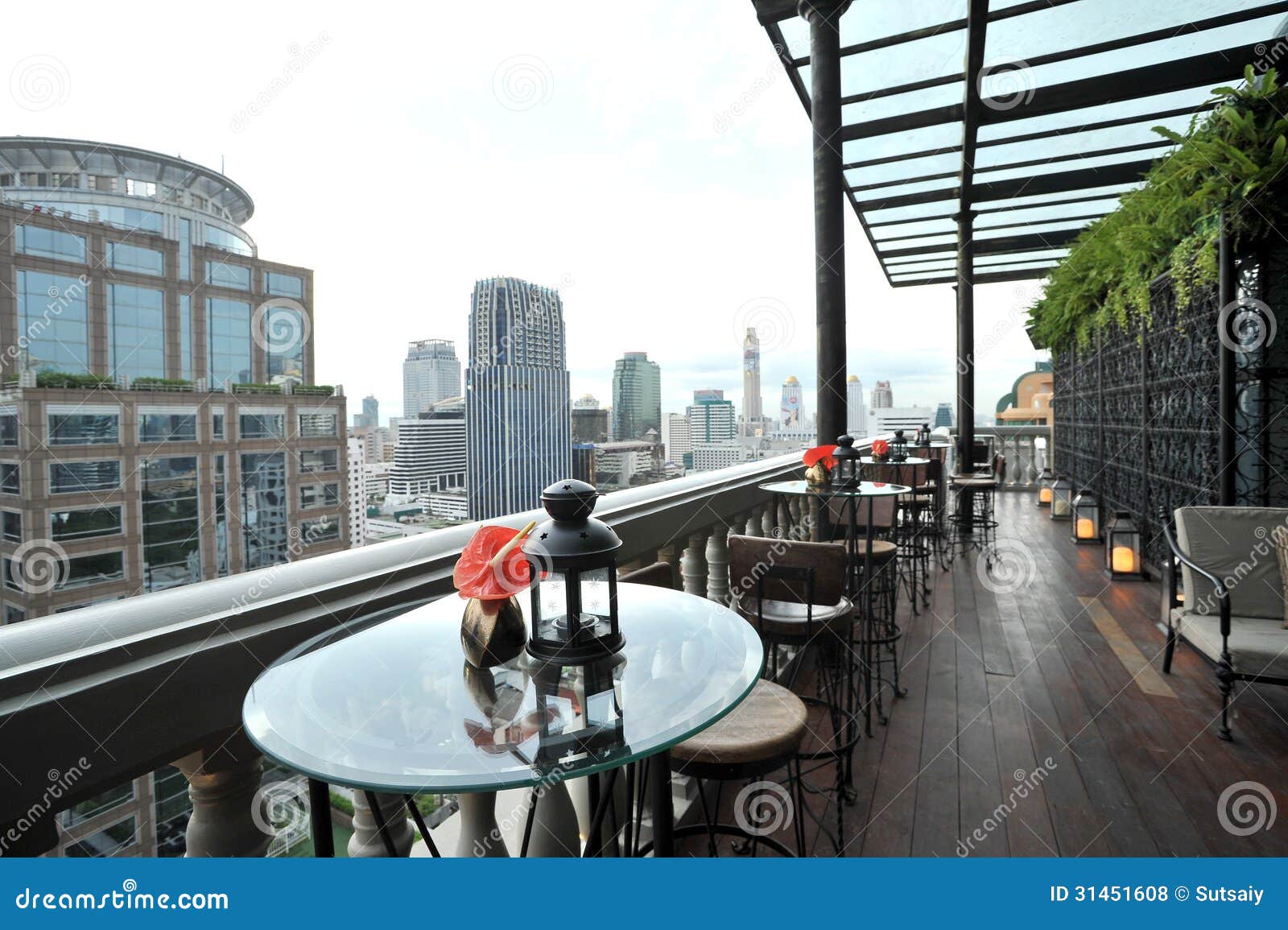 Restaurant on tower stock photo. Image of indoors, maroon - 31451608