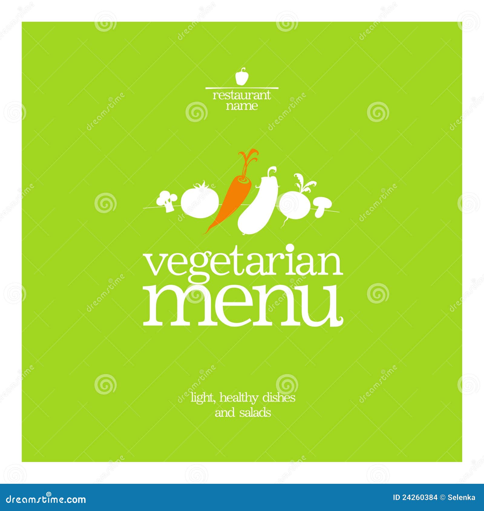 Restaurant Vegetarian Menu. Stock Vector - Illustration of figure ...