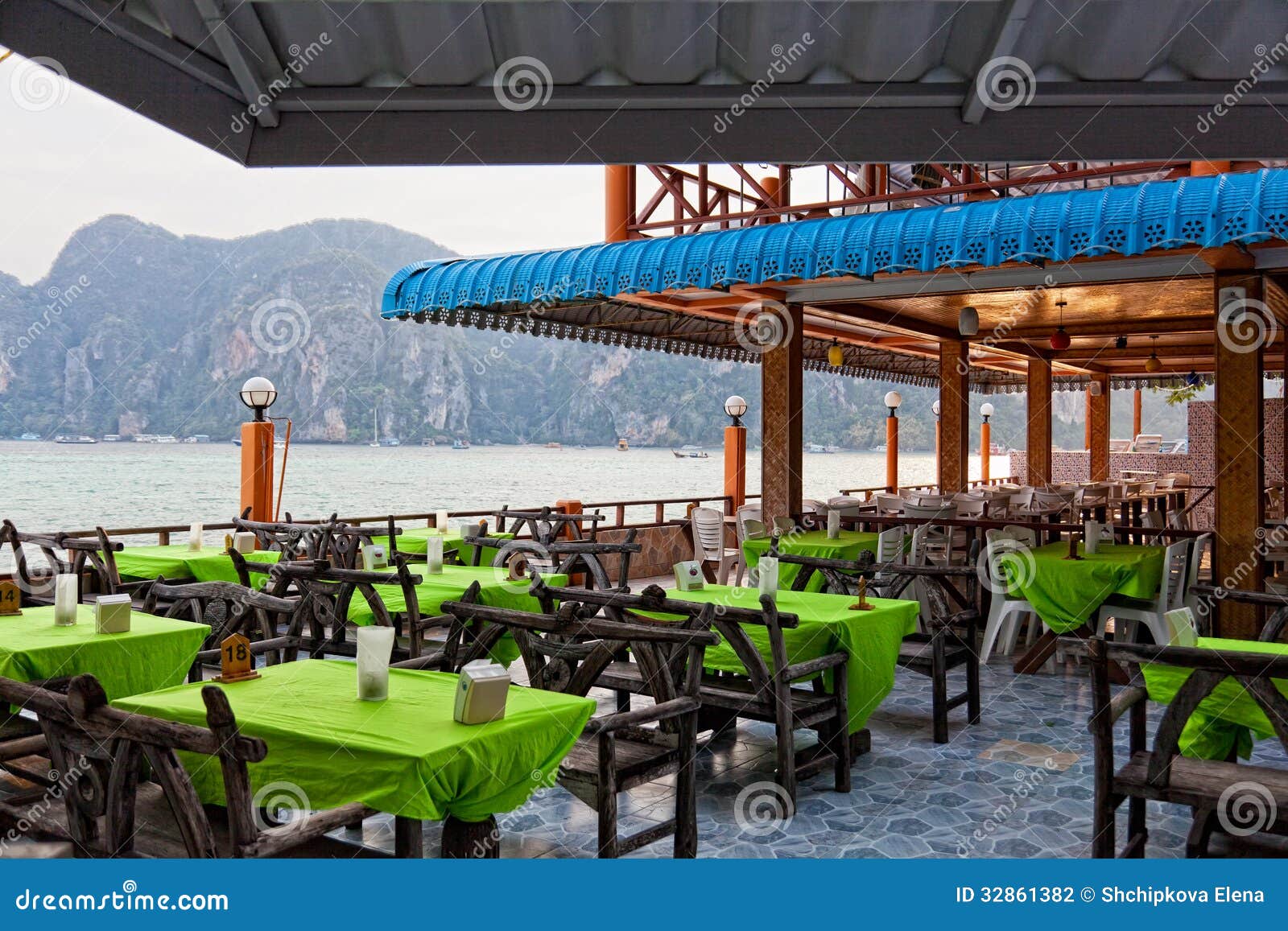 Restaurant verandah stock photo. Image of outdoor, table - 32861382