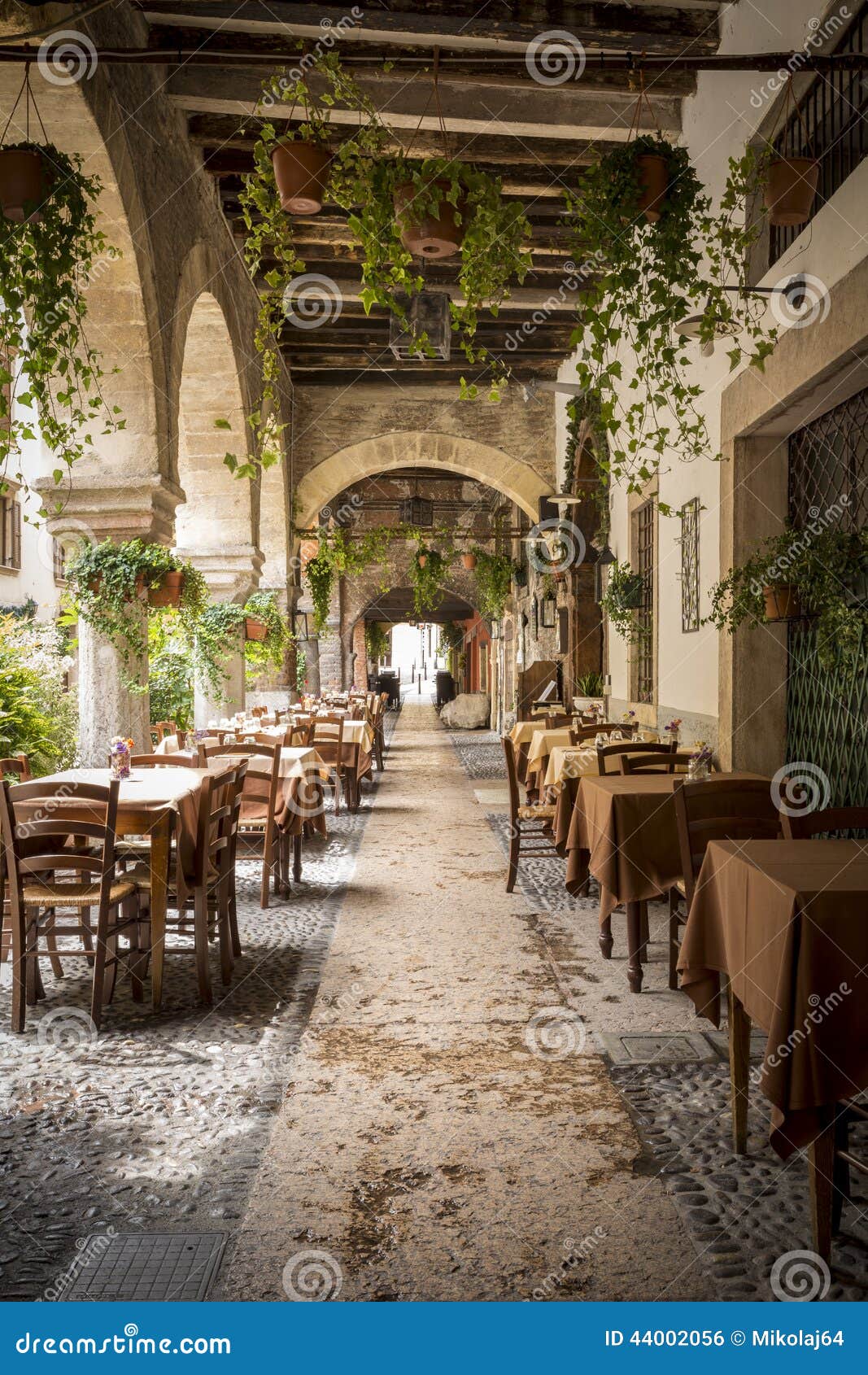Restaurant in Verona stock photo. Image of flower, cafe - 44002056