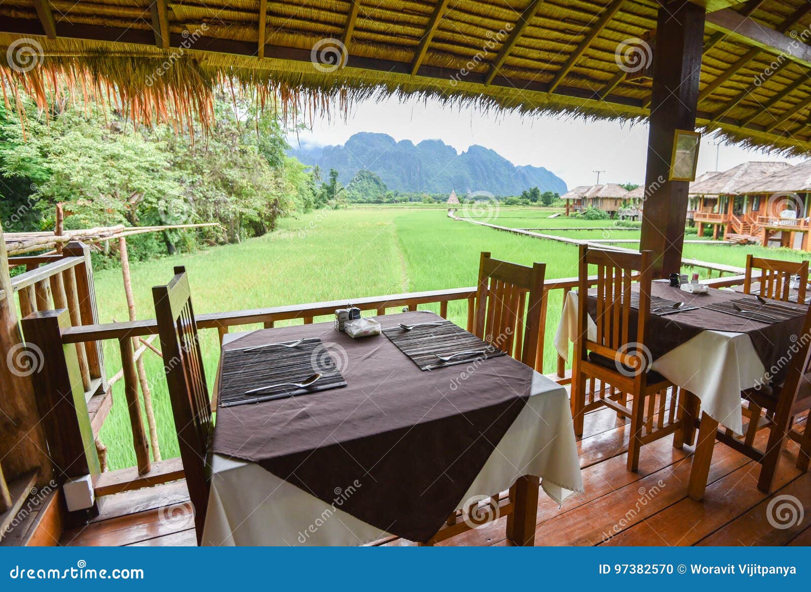 Restaurant the view nature stock photo. Image of mountain - 97382570