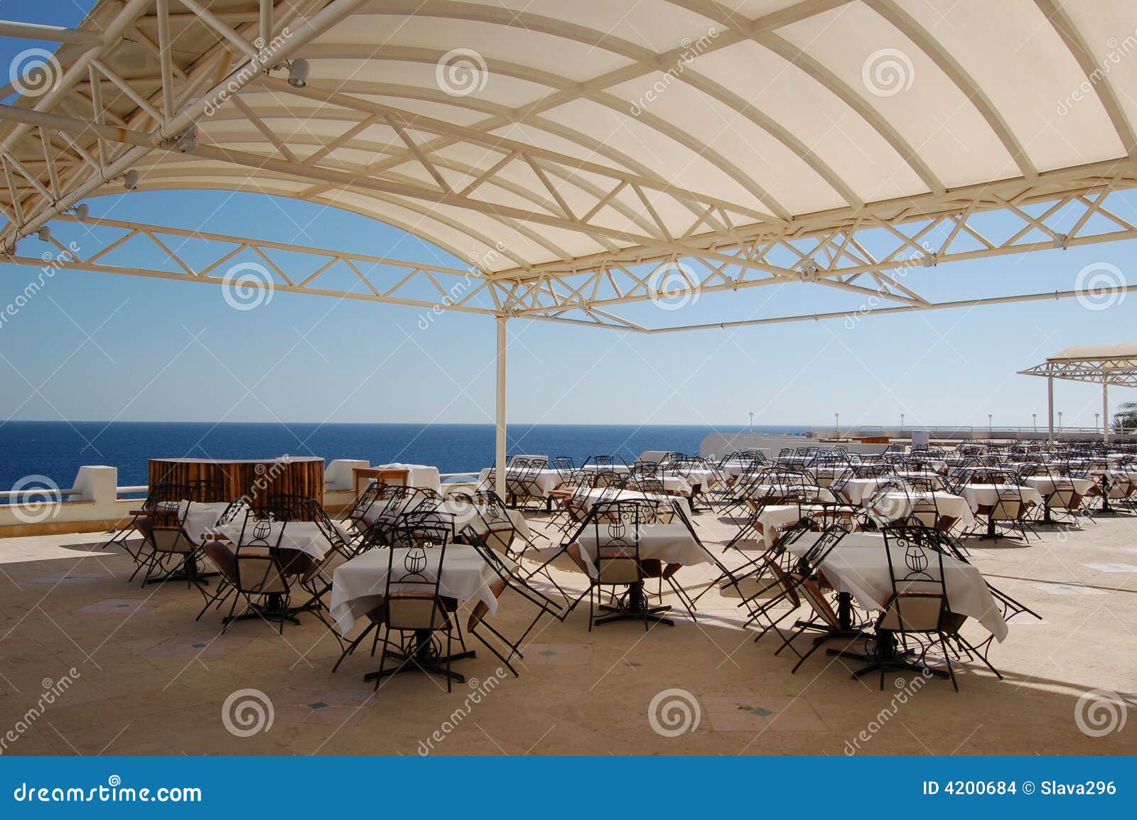Restaurant with a View on a Red Sea Stock Photo - Image of blue, travel ...